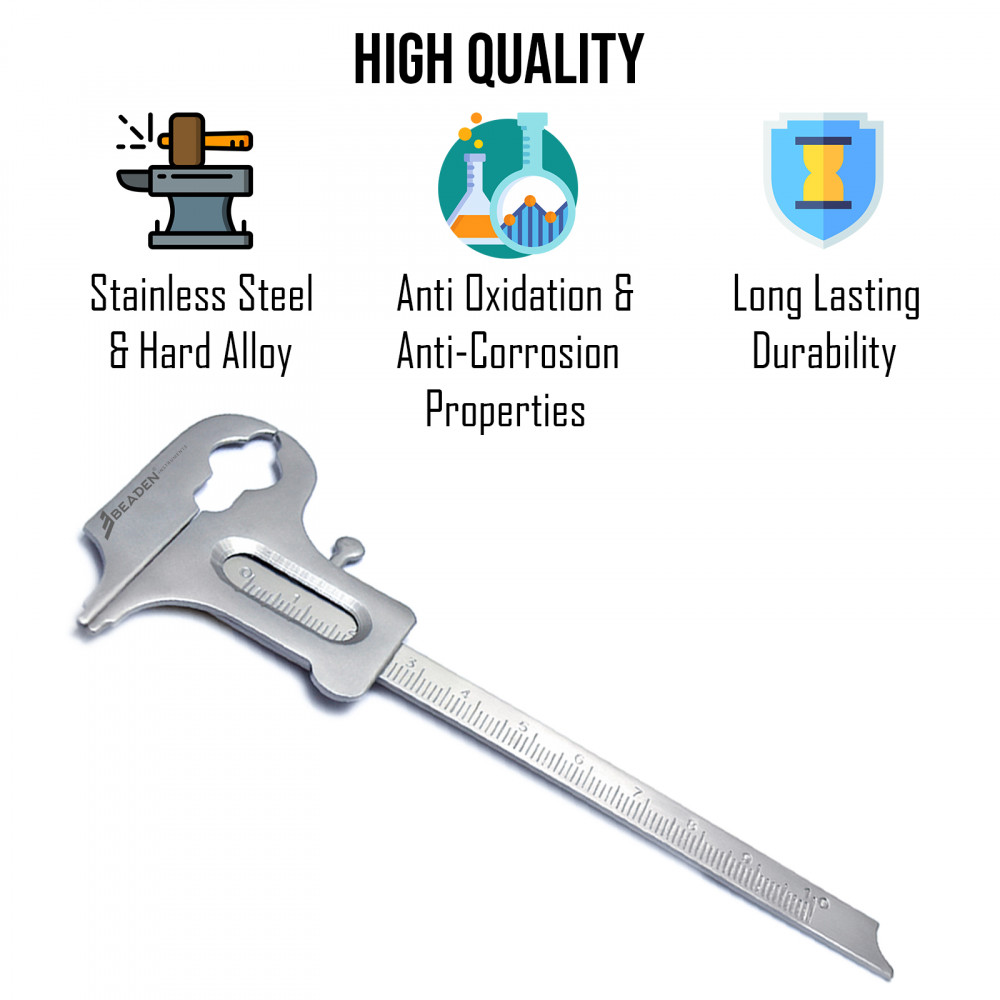 Orthodontic Boley Gauge Vernier Caliper Laboratory Sliding Measuring Guage