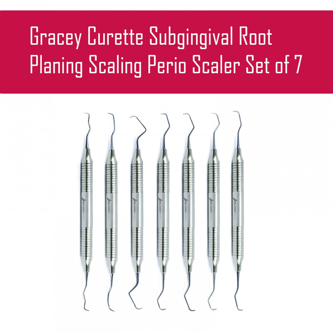 Gracey Curette Subgingival Root Planing Scaling Perio Scaler Set of 7