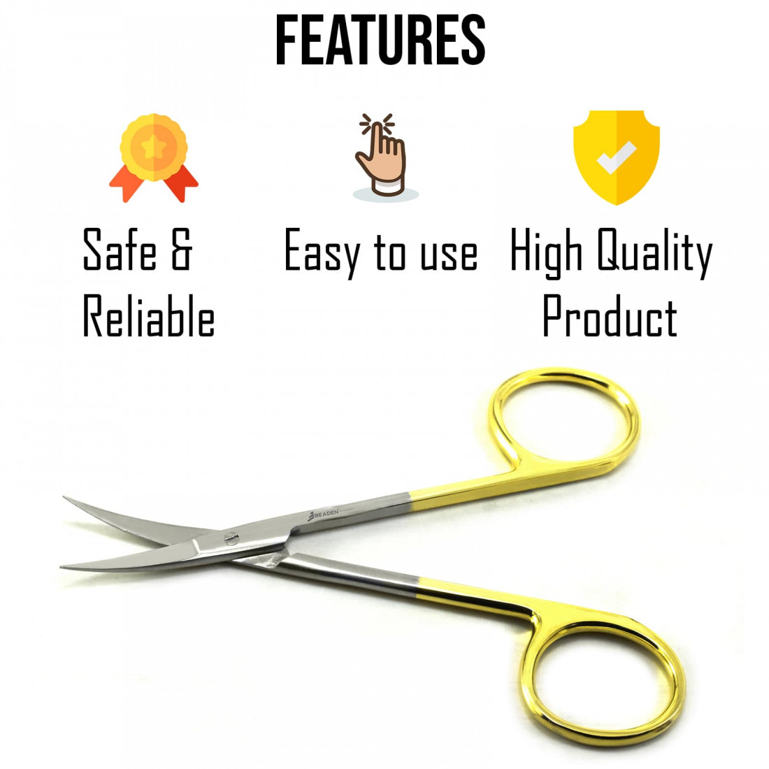 Surgical Iris Scissor Curved TC Dental Surgery Dissecting Suture ...