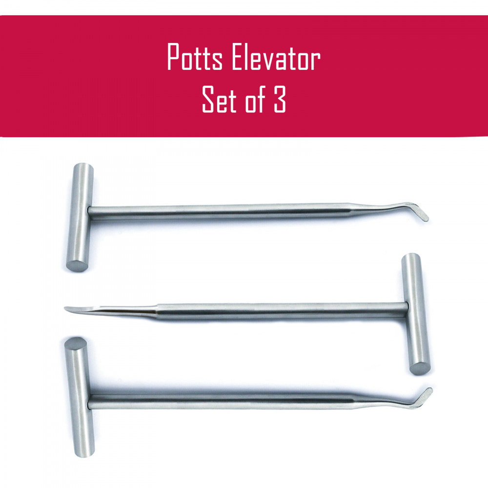 TOOTH SURGERY ROOT ELEVATOR DENTAL TOOTH POTTS SURGICAL ELEVATORS